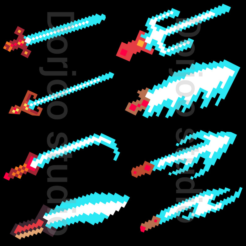 Pixel swords by Dorjoo