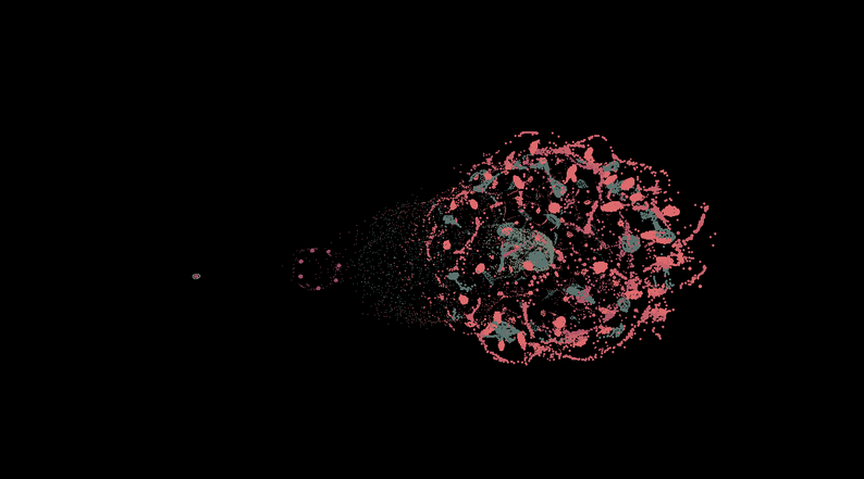 Particle life 3D, 4D by Tucan444