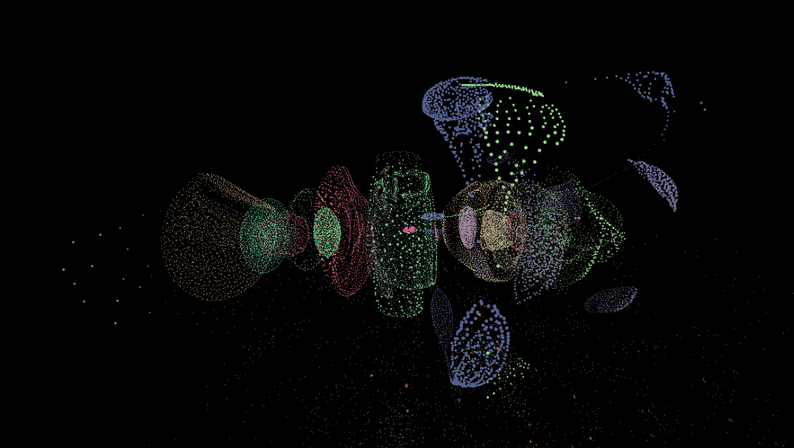 Particle life 3D, 4D by Tucan444