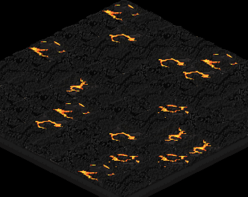 Isometric Tiles - Lava Grounds - Set 01 by isoTile Universe