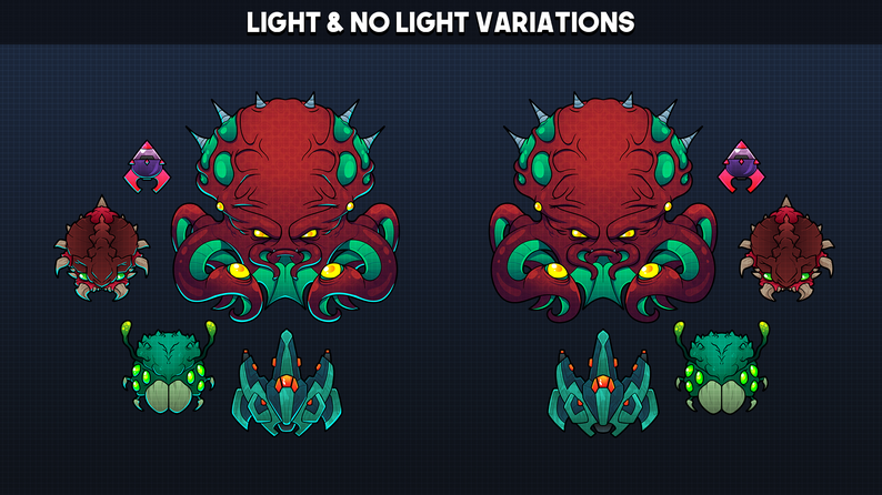 2D Space Shooter Sprites by Larzes
