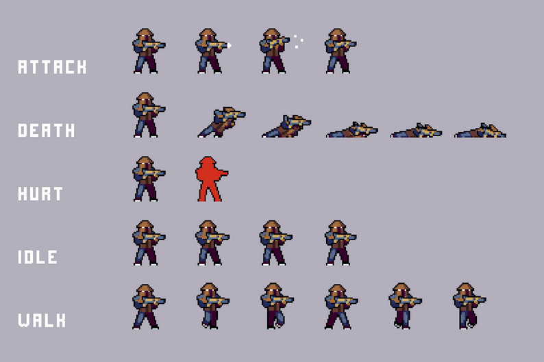 Desert Bandits Pixel Art by Free Game Assets (GUI, Sprite, Tilesets)