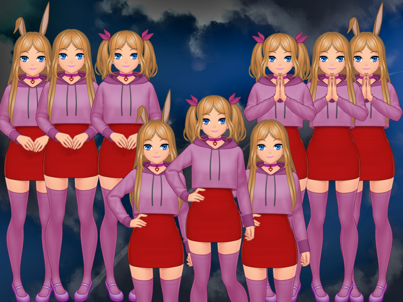 Haley - Visual Novel Sprite by Psykhae