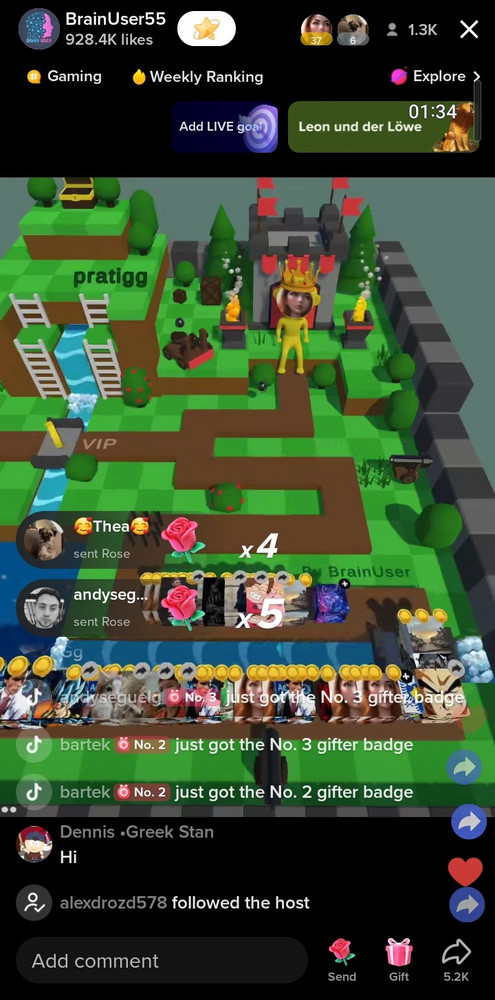 Tiktok Live game (Be the King V1) 😎 by BrainUser