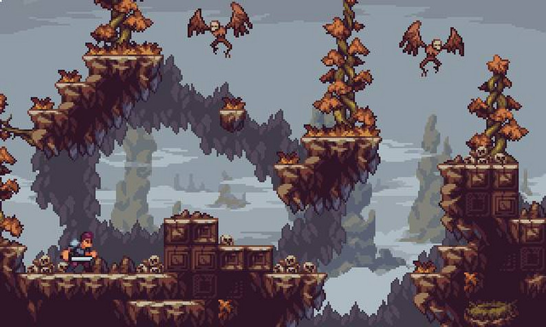 Foggy Cliffs - Fantasy Pixel Art Tileset by aamatniekss