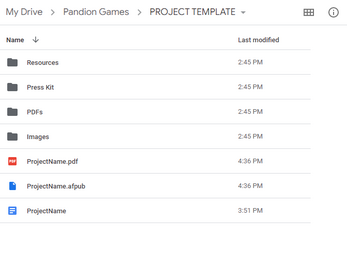 TTRPG Design Project Templates by Pandion Games
