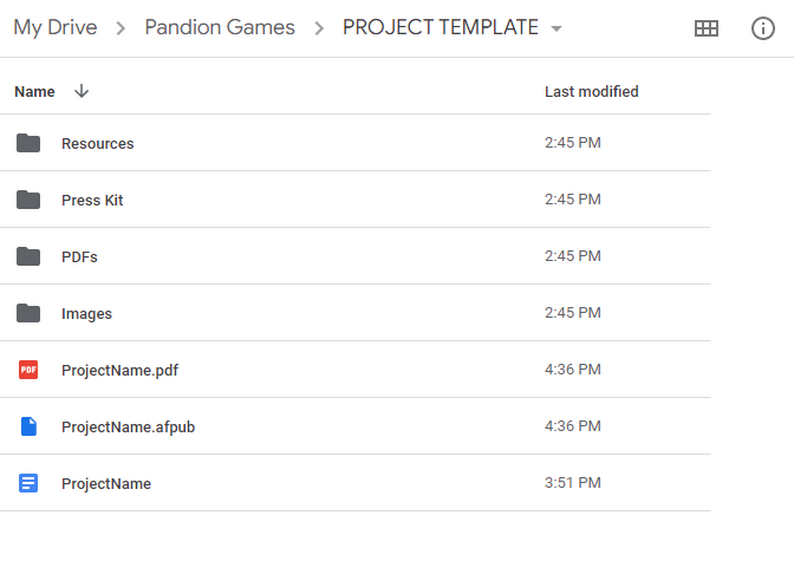 TTRPG Design Project Templates by Pandion Games