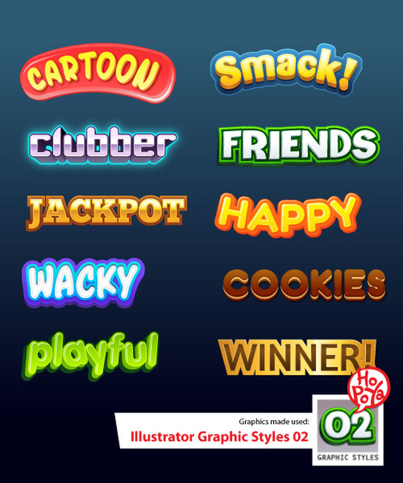 Illustrator Graphic Styles 02 by mikailain