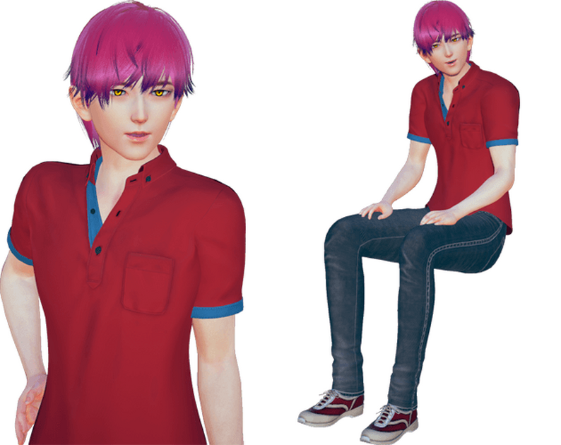 Mars 1 Male Visual Novel character Sprite with (.png) Transparency and ...