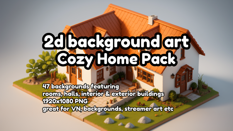2d background art Cozy Home by Straw Lion