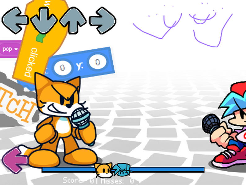 FNF Vs Scratch Cat by KitTheMeow