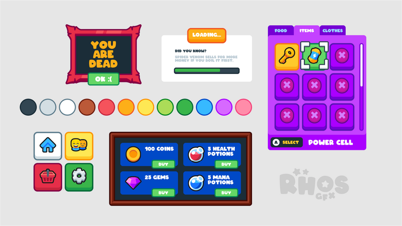 Cartoony UI Pack by RhosGFX
