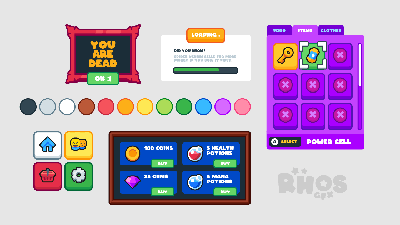 Cartoony UI Pack by RhosGFX