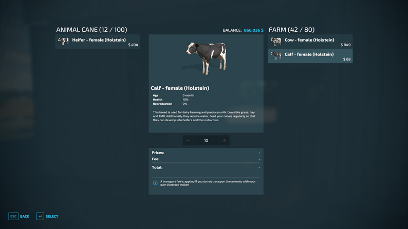 FS22 Animal Cane by JMF Modding