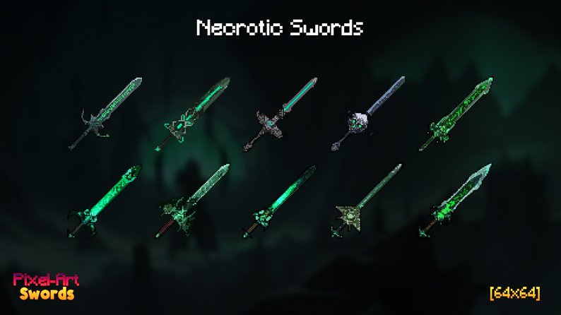 Pixel-Art Swords [64x64] by King Game Assets