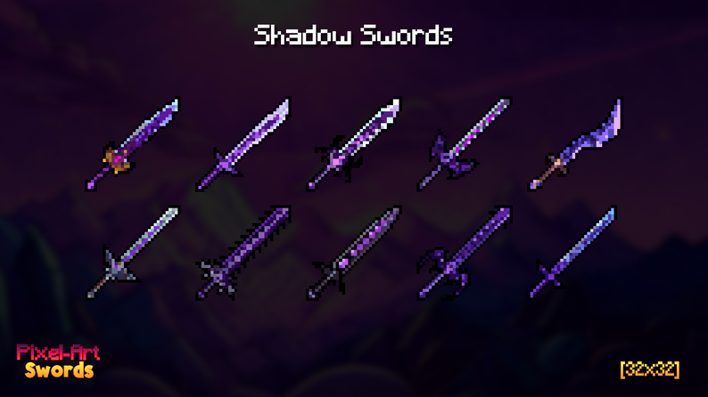 Pixel-Art Swords [32x32] by King Game Assets