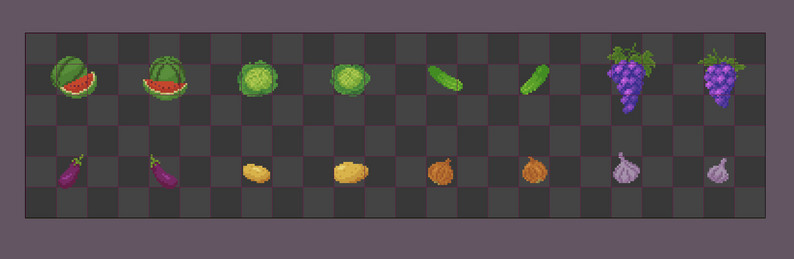 Field Crops 2 - Top Down Pixel Art Props by sanctumpixel