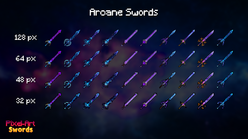 Pixel-Art Swords [Bundle] by King Game Assets