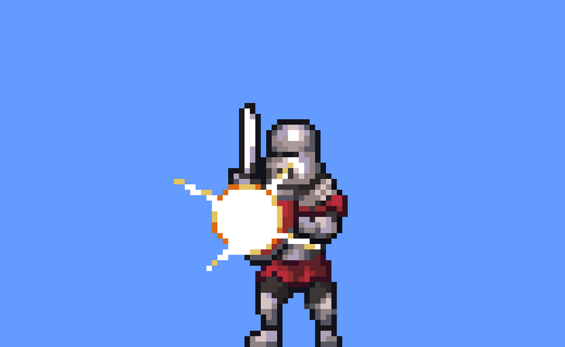 Pixel Art Knight Character - 2D Sidescroller by GandalfHardcore
