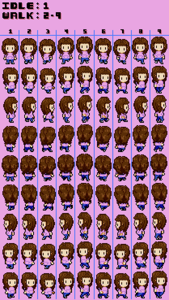 8-Direction Top-Down Character Sprites by BossNelNel