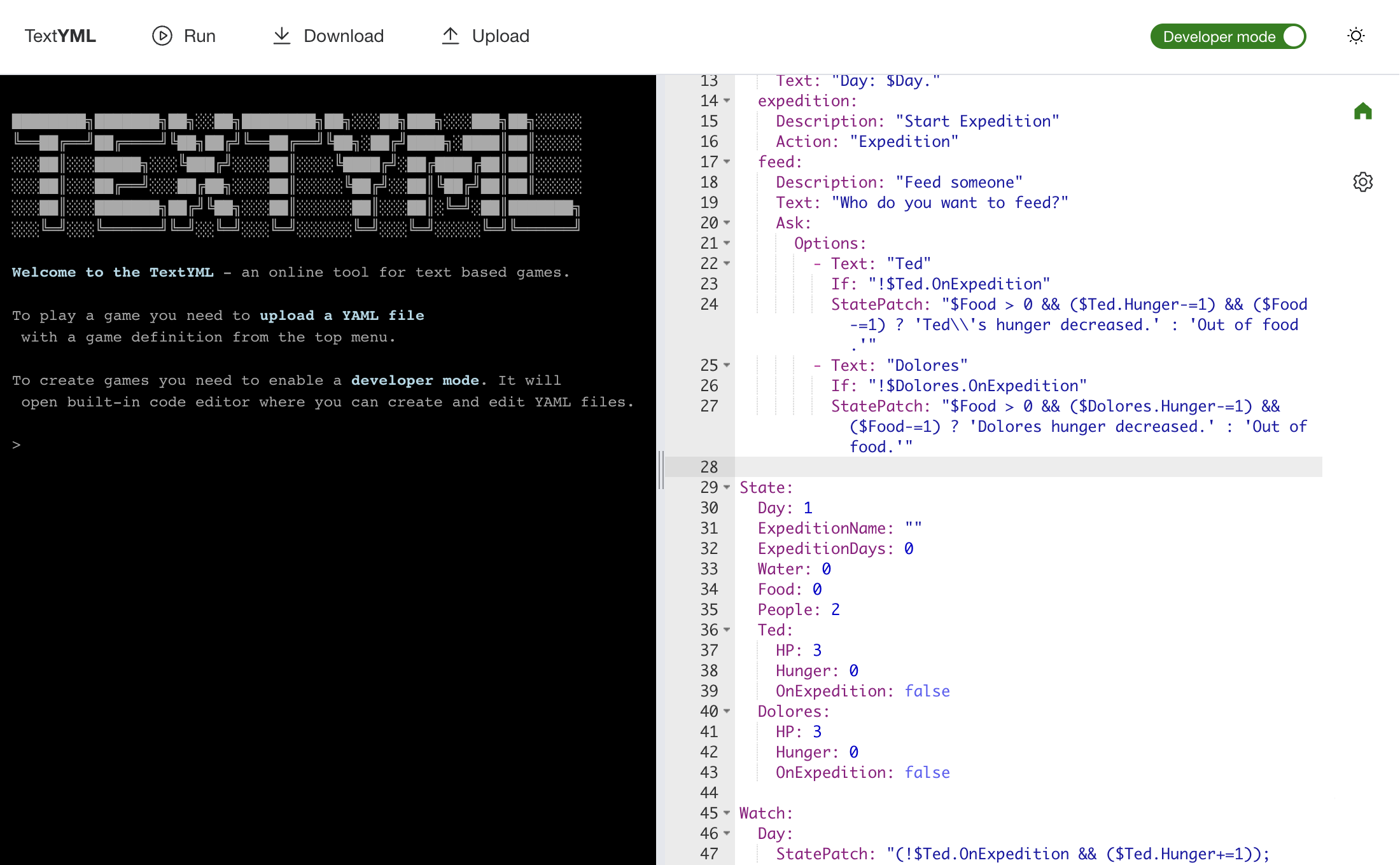 Text-Based Game Maker by stmn for The Tool Jam 3 - itch.io