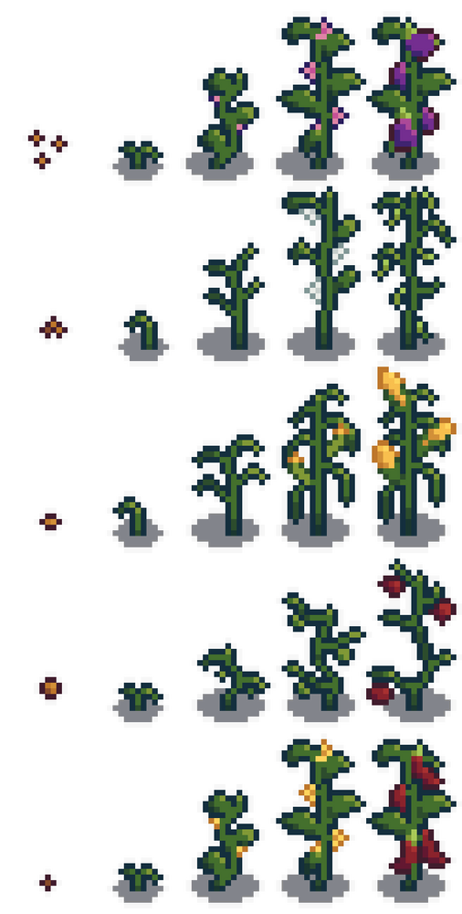 Pixel Vegetables Tall Pack By Octopyte