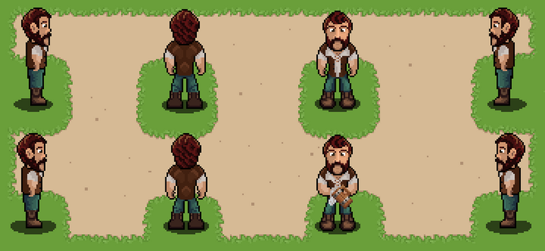 2D Pixel Art Topdown NPC Bartender by Pixxilandartstudio