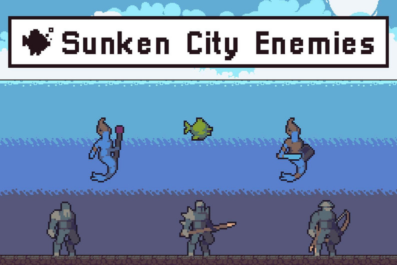 Free Underwater Enemies Sprite Pack by Free Game Assets (GUI, Sprite ...