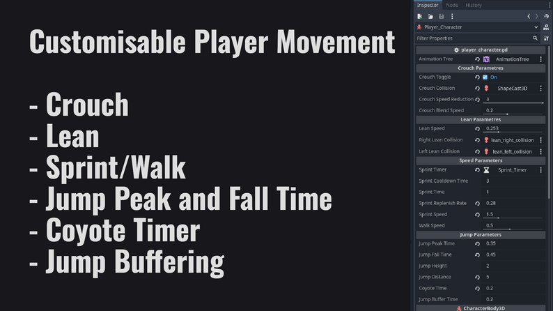 Godot 4 FPS Controller by Chafmere