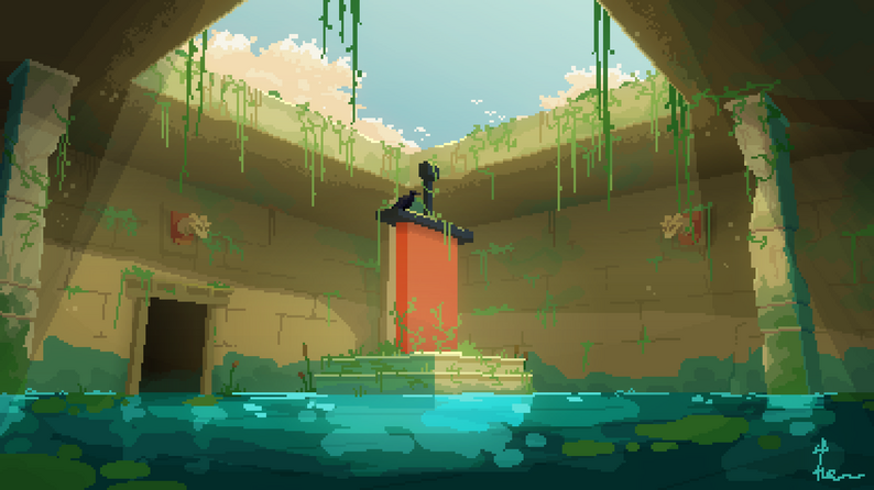 Pixel art wallpaper pack: Overgrown passageways by Misoshiru Studio