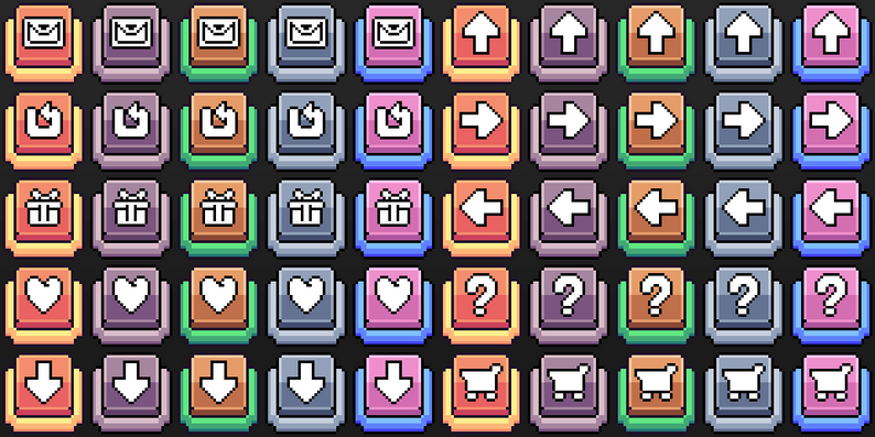 Basic Pixel GUI and Buttons pack 2 by BDragon1727