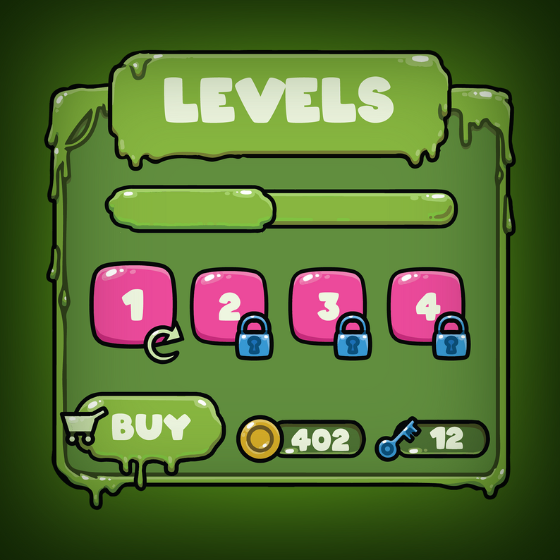 Slime Game UI Menu Pack (GUI) by Penzilla