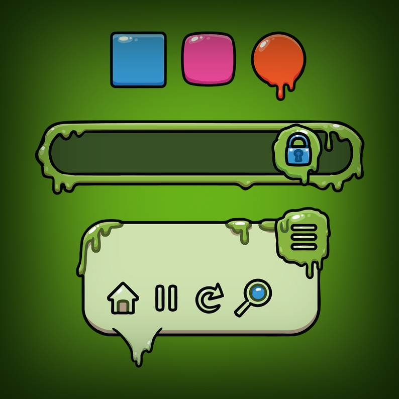 Slime Game UI Menu Pack (GUI) by Penzilla