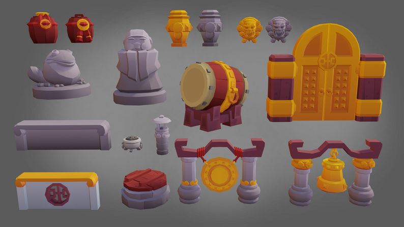 Stylized Asian Village by WizP