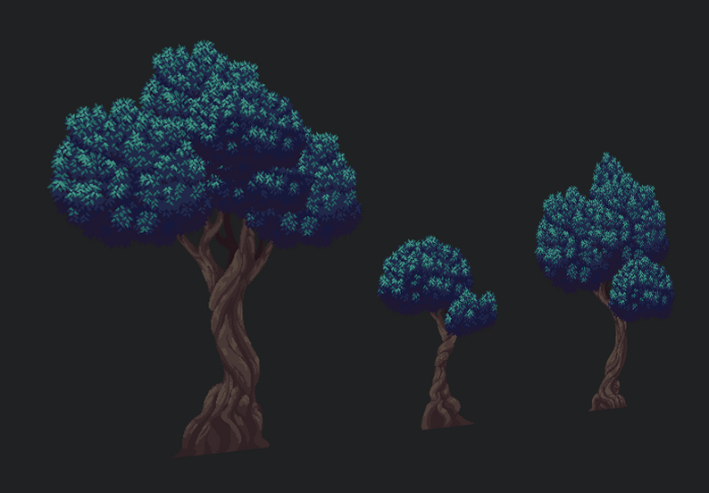 The Sidescroller's Forest Tileset [32x32] by Icko