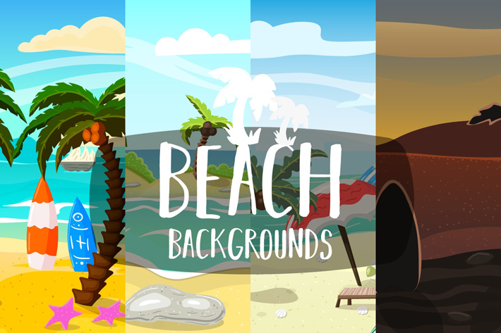 Free Beach 2D Backgrounds by Free Game Assets (GUI, Sprite, Tilesets)
