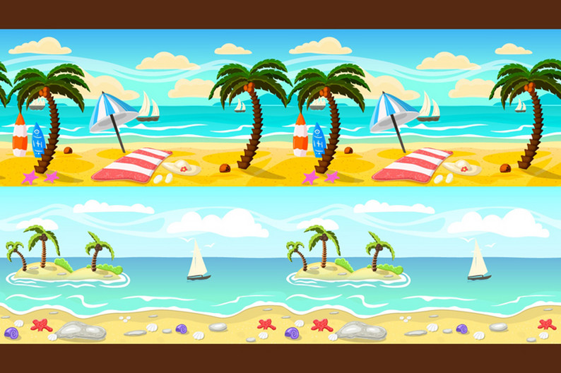 Free Beach 2D Backgrounds by Free Game Assets (GUI, Sprite, Tilesets)