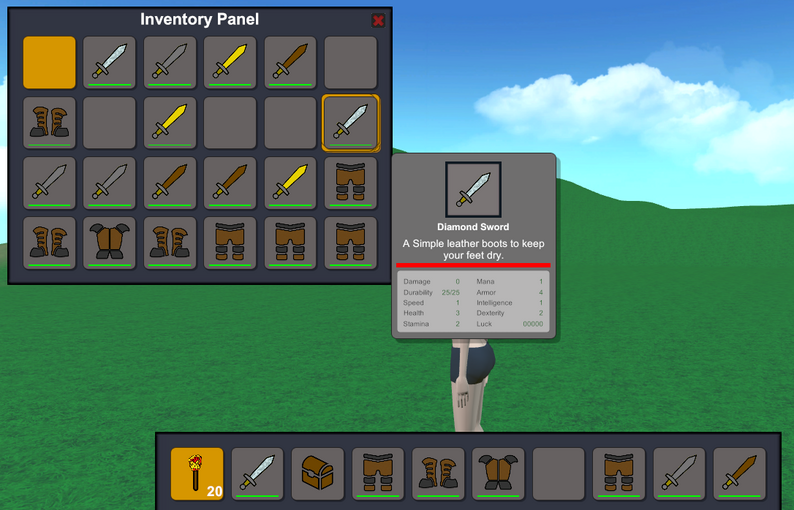 Unity Player Inventory System by fideltfg