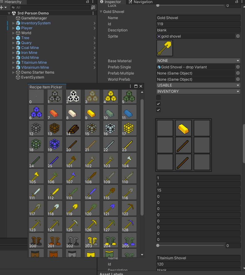 Unity Player Inventory System by fideltfg