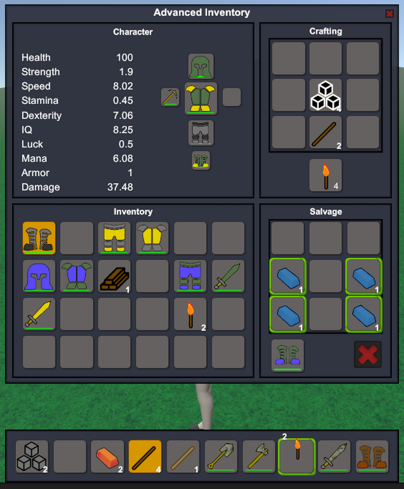 Unity Player Inventory System by fideltfg