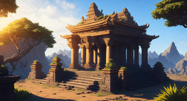The Ancient Temple Background Pack by Vina