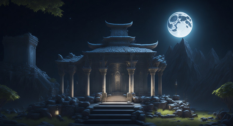 The Ancient Temple Background Pack by Vina