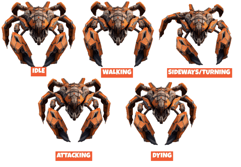 Animated Monster Crabs by FieraRyan