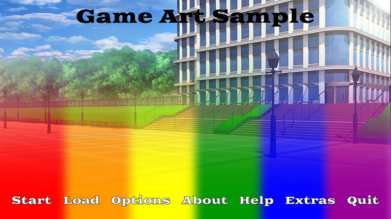 Pride Rainbow Ren'py GUI Design by Jaime Scribbles Games