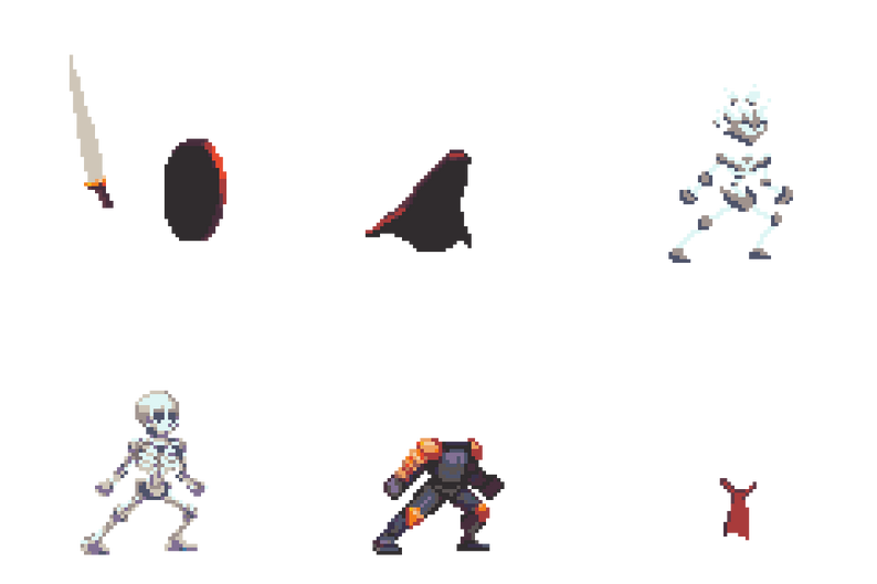 Pixel Knight & Undead - Free by Akoro