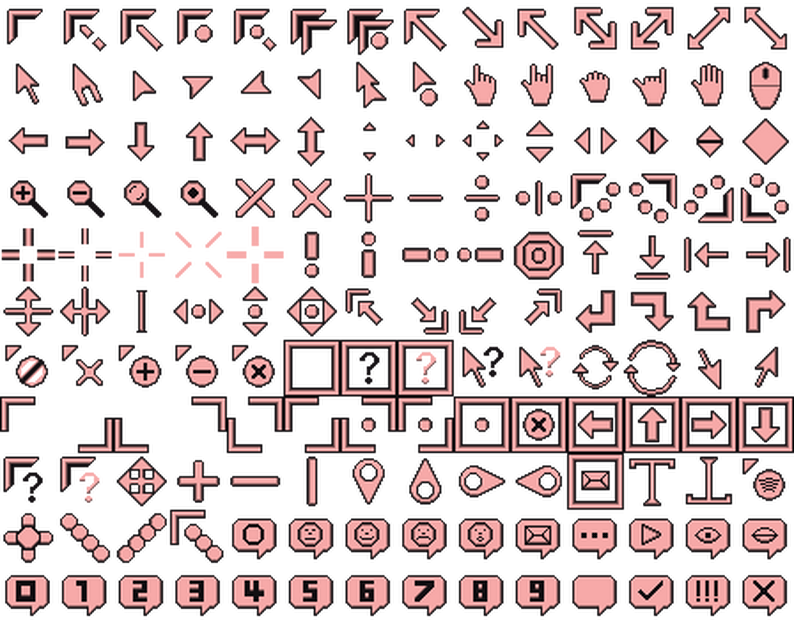 154 Mouse Cursors - Pack (32x32) by KabGames