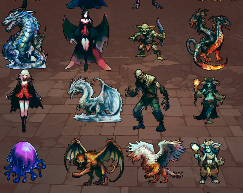 RPG Pixel Monsters Assets by MasuOne