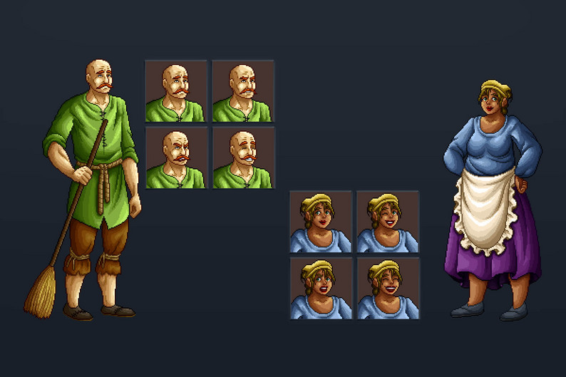 Civilian Characters Pack by Free Game Assets (GUI, Sprite, Tilesets)