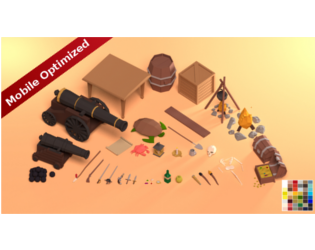 Low Poly Pirate Prop Pack by ShaneWalsheCG