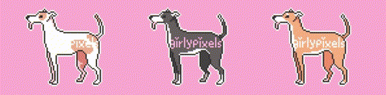 2D Dog Sprites Bundle by girlypixels